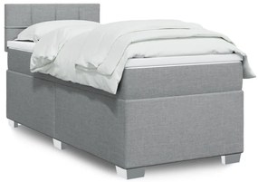 Box spring postel s matrací světle šedá 80 x 200 cm textil 3288015