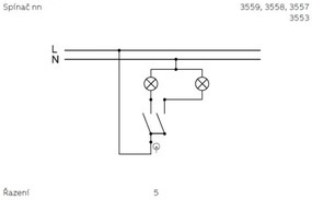 ABB Zoni vypínač č.5 IP44 matná bílá 3559T-A05940 240 (2CHT590594A6240)