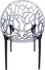 Stohovatelná židle CRYSTAL – šedá