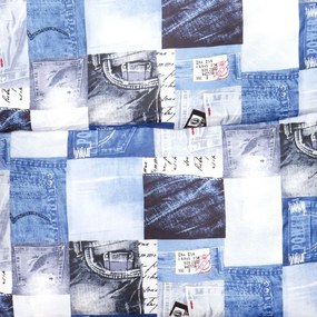 SCANquilt povlečení KLASIK DESIGN jeans modrá 140 x 200/70 x 90 cm