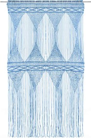 Macramé závěs modrý 140 x 240 cm bavlna 323990