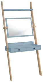 Ragaba Toaletní stolek se zrcadlem Hilding, 49x79x183 cm, jemně modrá/přírodní