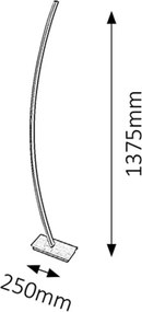 Rabalux Stříbrná stojací LED lampa Addison 28W 4490