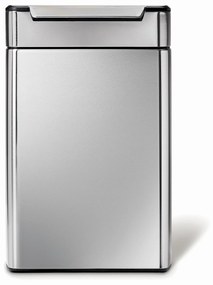 Dotykový odpadkový koš na tříděný odpad, Simplehuman –48l (24/24), hranatý, matná ocel FPP