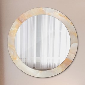 Kulaté zrcadlo s dekorem Mramor onyx fi 70 cm