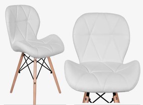 Jídelní židle EKO bílá - skandinávský styl