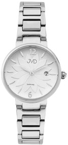 Dámské náramkové květinové ocelové hodinky JVD JG1008.1 se safírovým sklem