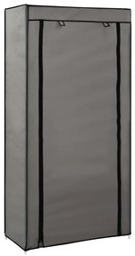 Botník s potahem šedý 58 x 28 x 106 cm textil 282430
