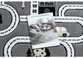 Dywany Luszczow Kusový koberec PETIT MĚSTO, ULICE, šedý Rozměr koberce: 240 x 330 cm