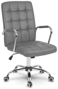 Kožená kancelářská židle v šedé barvě G401