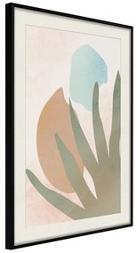 Plakát Agáve na slunci - pastelová abstrakce vzorů na světle béžovém pozadí