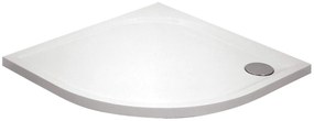 Deante Cubic, čtvrtkruhová akrylátová sprchová vanička 90x90x4, 5 cm, hloubka 3cm, bílá, KTK_051B