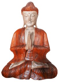 Milujeme Kameny Buddha modlící se - dřevěná soška