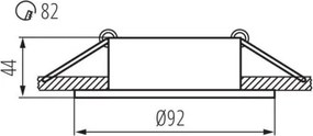 Kanlux Podhledové svítidlo bez patice Kanux IVRI DTO-W 26736