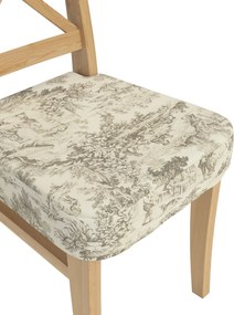 Sedák na židli IKEA Ingolf barva hnědá látka vzorované