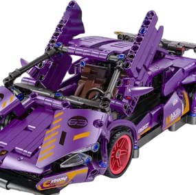 Stavebnice auta SUPERCAR No.J2003 fialová - 470 dílků