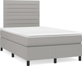 Box spring postel s matrací světle šedá 120 x 200 cm textil 3141841