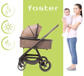 4Baby Kočárek 2v1 FOSTER  mokka