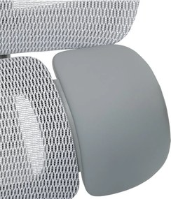 Kancelářská ergonomická židle PORTE II — síťovina, šedá