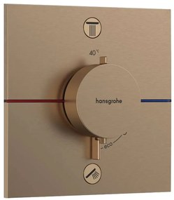 Hansgrohe ShowerSelect Comfort - Termostatická baterie pod omítku, pro 2 spotřebiče, kartáčovaný bronz 15572140