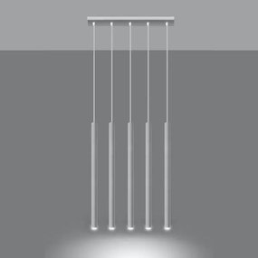 Sollux SL.0468 - Lustr na lanku PASTELO 5xG9/8W/230V bílá