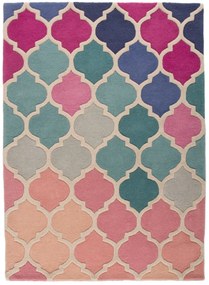 Flair Rugs, Ručně všívaný kusový koberec Illusion Rosella Pink/Blue, 200x290, vícebarevná, chodba / předsíň
