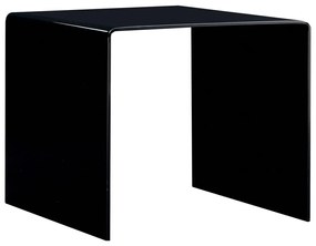 Konferenční stolek černý 50 x 50 x 45 cm tvrzené sklo