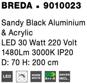 LED lustr Breda 70 černé