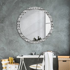 Kulaté dekorativní zrcadlo Boho minimalista fi 90 cm