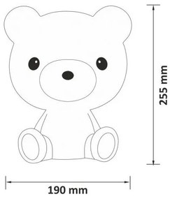 LED Stmívatelná dětská noční lampička 2,5W/230V medvídek bílá