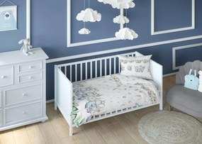 Bavlněné povlečení 160x200 hroši bílozelené dětské povlečení na zip 3292 A KARO Dreamland