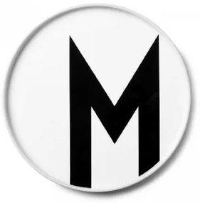 Porcelánový talíř s písmenem M Design Letters