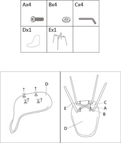 Skandinávská židle TAHO, hořčicová barva