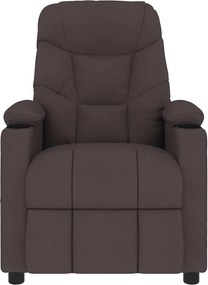 Masážní křeslo tmavě hnědé textil 339097