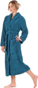 Bavlněný župan Athena s límcem petrolejová 21 16 6430 unisex - S