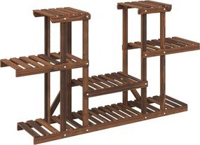 vidaXL Stojan na květiny 110 x 25 x 73 cm masivní jedlové dřevo [362854] Barva: Hnědá