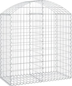 Klenutý gabionový koš 100 x 50 x 100/120 cm pozinkované železo 153435