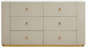 Designová komoda Ondelette 140 cm krémová