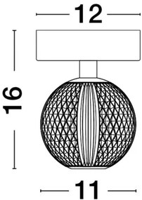 LED stropní svítidlo Brillante zlatá