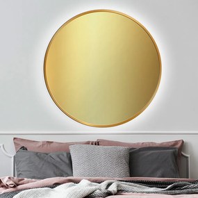 Zrcadlo Nordic Gold LED - gold glass Rozměr: ø 105 cm