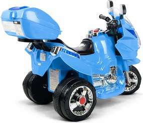 LEAN CARS Elektrická motorka pro děti HC8051 modrá se světly a zvuky