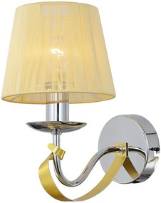 CLX Klasické nástěnné osvětlení RONALDO, 1xE14, 40W, zlaté 21-55040