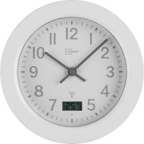 Livarno® Koupelnové hodiny řízené rádiovým signálem (bílá)