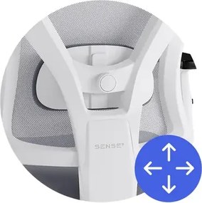 SENSE7 Tone bílo-šedá / Kancelářské ergonomické křeslo / nosnost 130 k
