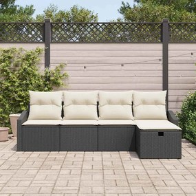 Set pohovek 5 ks Černá polyratan 3359256