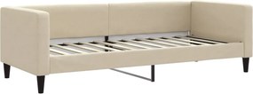 Válenda s přistýlkou a zásuvkami krémová 80 x 200 cm textil 3196613