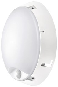 EMOS Bíléčerné LED stropnínástěnné svítidlo s pohybovým čidlem 14W IP54 Barva světla Denní bílá