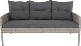 Zahradní ratanový set, světle šedá, LALEN