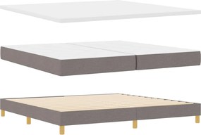 Postel s boxspringem s polštářem Taupe 200 x 200 cm textil 3338948