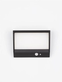NV 9492540 Venkovní nástěnné svítidlo VALOR antracitový hliník a matný akryl LED 2W 3000K 3.7V 86st. IP65 vypínač na těle / solární / pohybové čidlo - NOVA LUCE